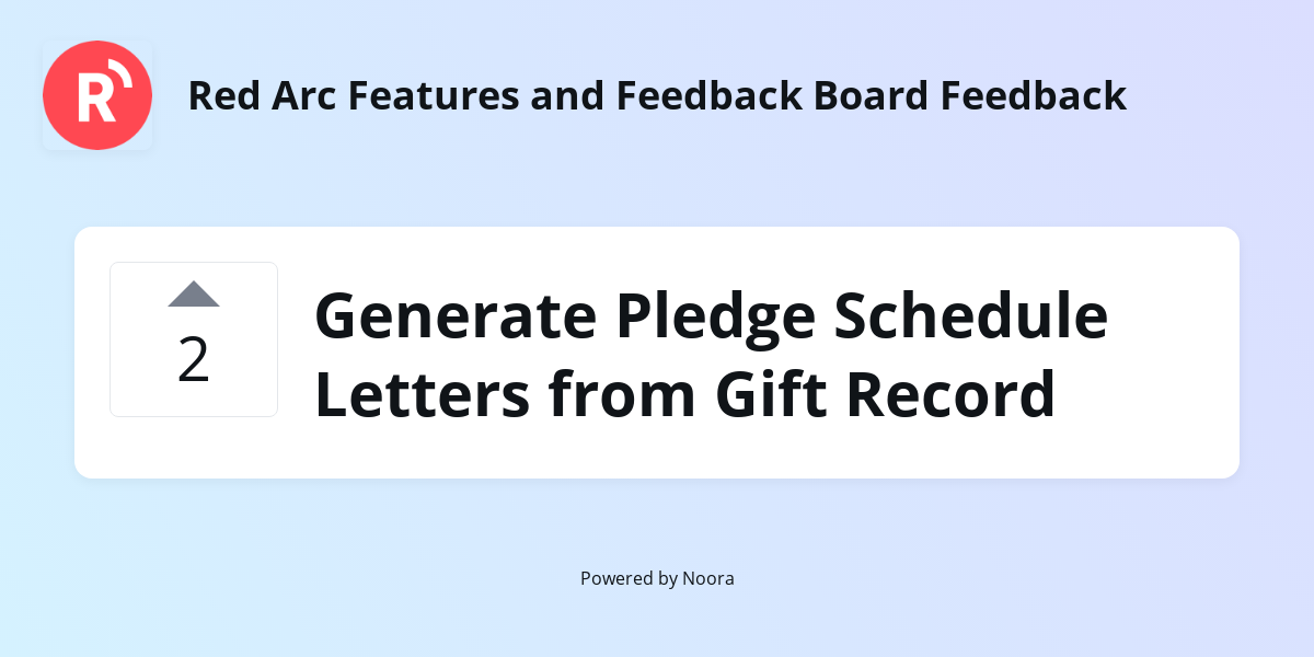 Generate Pledge Schedule Letters from Gift Record | Letter Box | Red ...